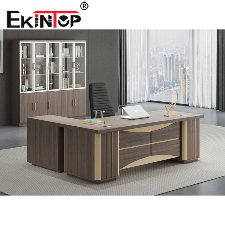 Ekintop Modern Luxury Work Executive Office Desk Set CEO