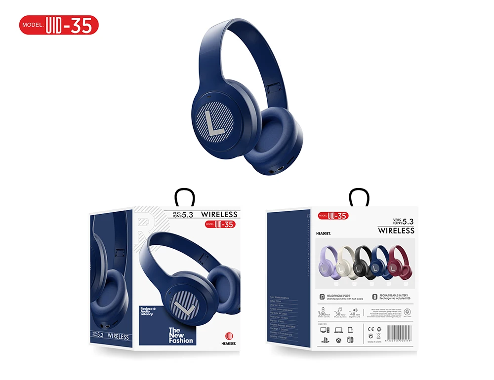 Headworn UID-35 Bluetooth Earphones - Perfect Sound for Gaming