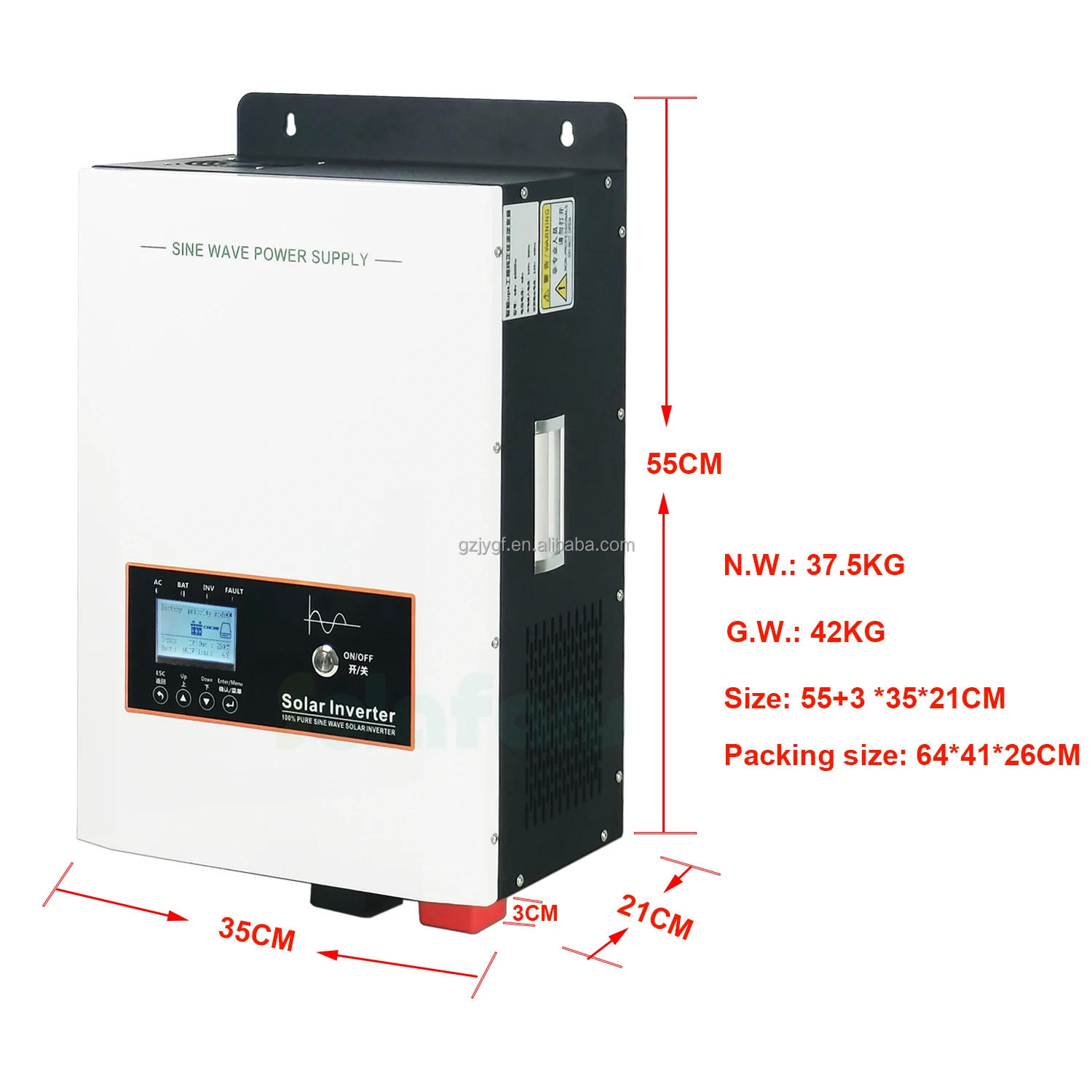 96V 4KW Single Phase Hybrid Inverter - off-Grid Solar System
