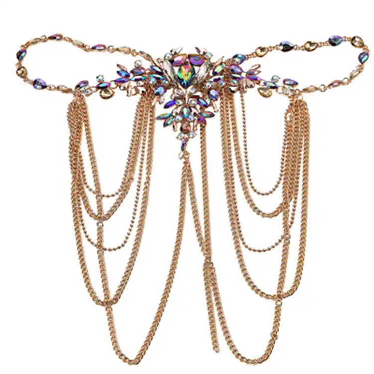 JQ-01 Fashion Women Crystal Multi Layers Jewelry Sexy Underwear Beach ...