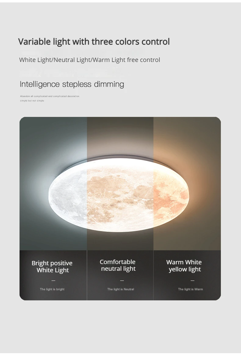 Modern LED Moon Ceiling Light - Luxury Art Deco Wall Lamp