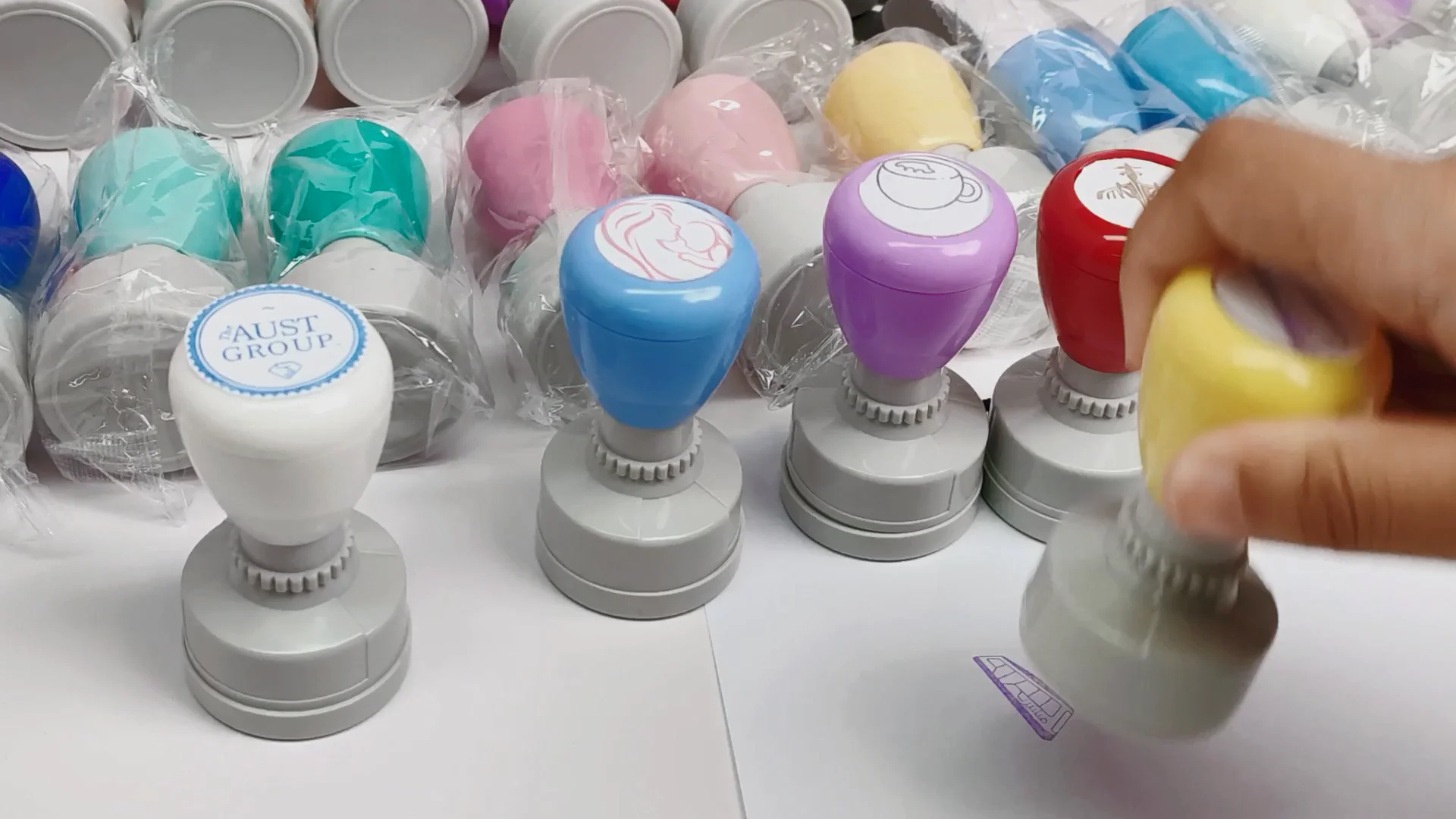 Ha Round 30mm Pre Inked Customized Personalize Cute Children Stamp ...