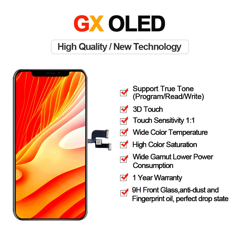 GX OLED Quality Screen for Iphone X XS Max XR 11 12 13