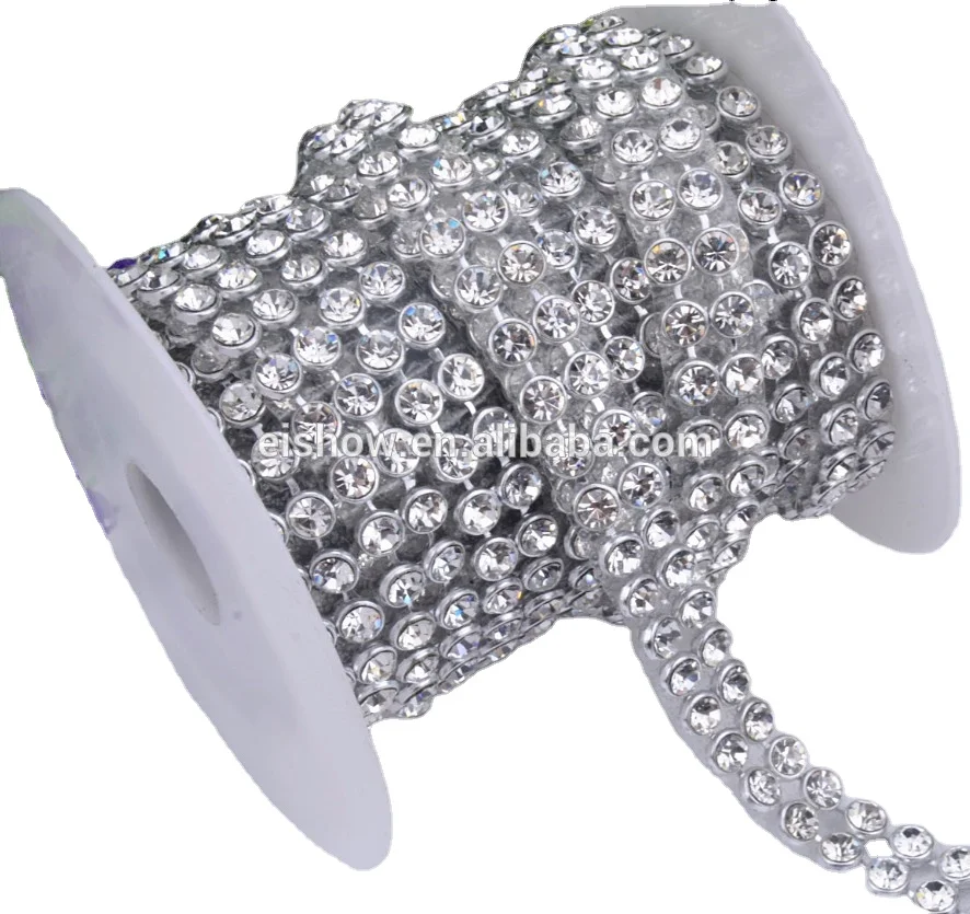 Aluminum Metal Strass Mesh Decoration Rhinestone Trim - Buy Mesh ...