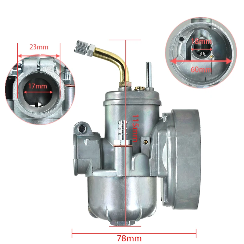 Hot Sale 17mm Bing Style Motorcycle Carburetor SRC 1/17/54V Carb Pu-ch ...