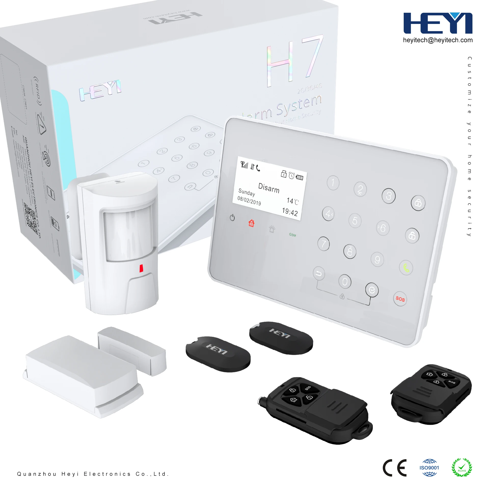 Top Selling Heyi Gsm Alarm System Contact Id Ademco Protocol Wifi Lte ...
