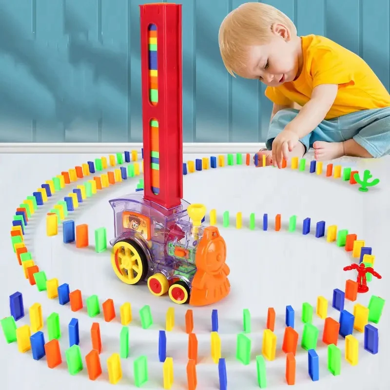 Domino Train Blocks Set Building And Stacking Toy Building Block Sets ...