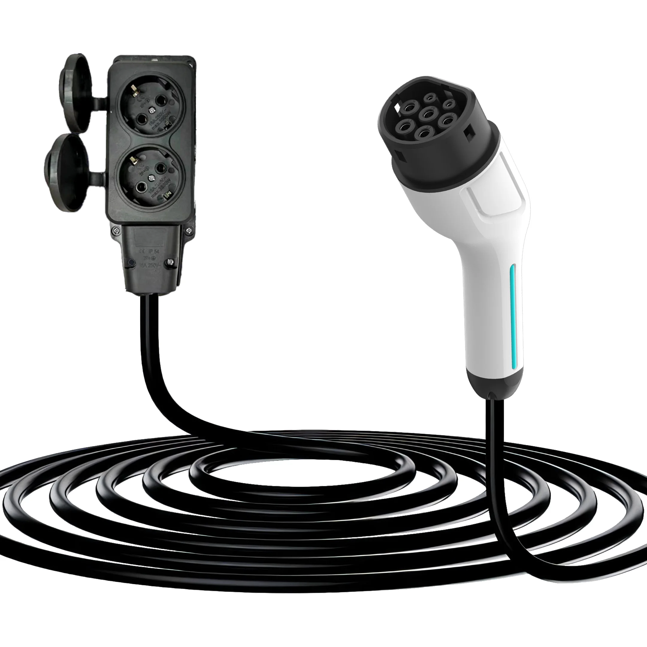 Shineyou 5m Tpu Evse Discharging Cable Type 2 16a 2.5kw Iec 62196 Ev ...