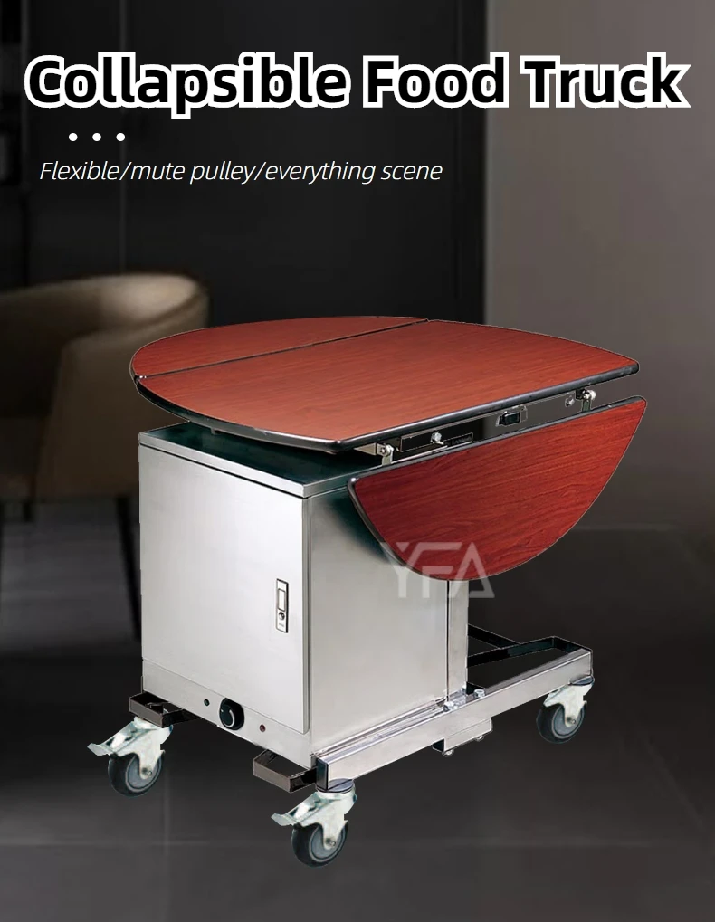 Hotel Restaurant Kitchen Folding Table Trolley Service Cart