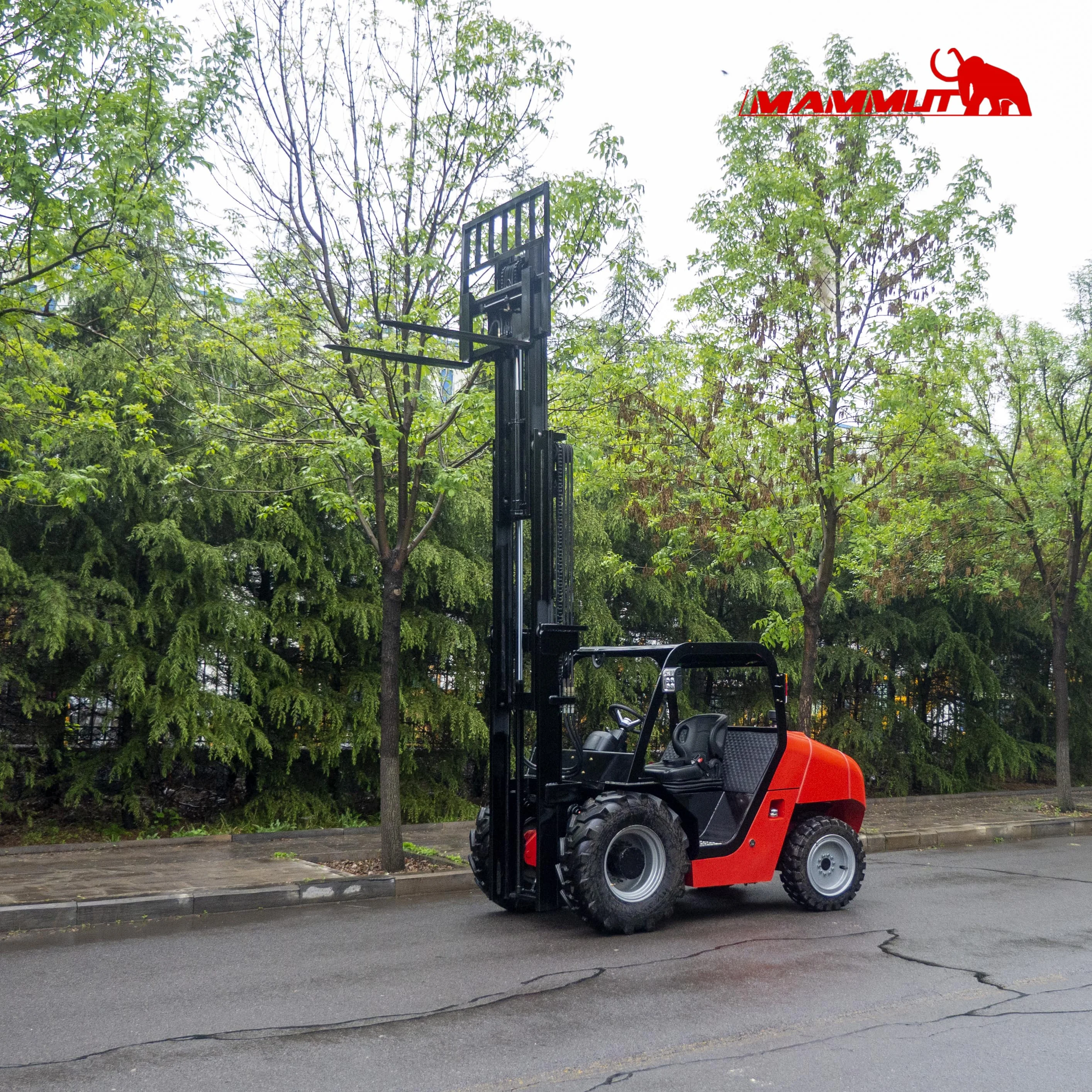 All Terrain Forklift Mammut 2.5 Ton Hydrostatic 4 Wheel Drive Forklift ...