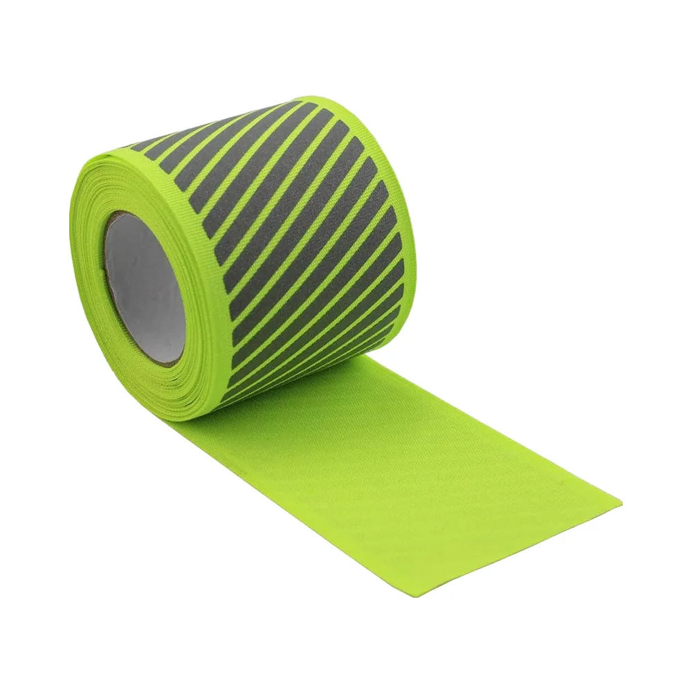 High Visibility Reflective Material 2\" x 16.5ft W02 Green Sew-On ...