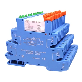 10pcs F41f 24-zs 12-zs 5v 12v 24v 230v 6a 1co Slim/ssr Relay Mount On ...