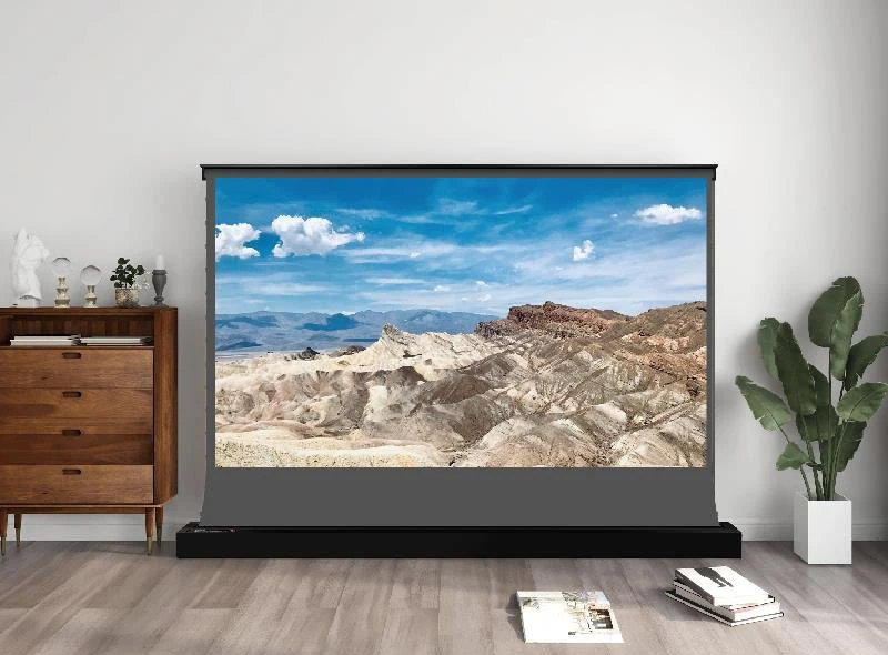 Motorized ALR Floor Rising Projector Screen 150 Inch for Home Theater