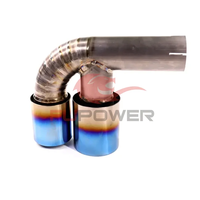 997 GT3 GT3RS Exhaust Tips Plating Blue Bypass Pipe Tailpipe
