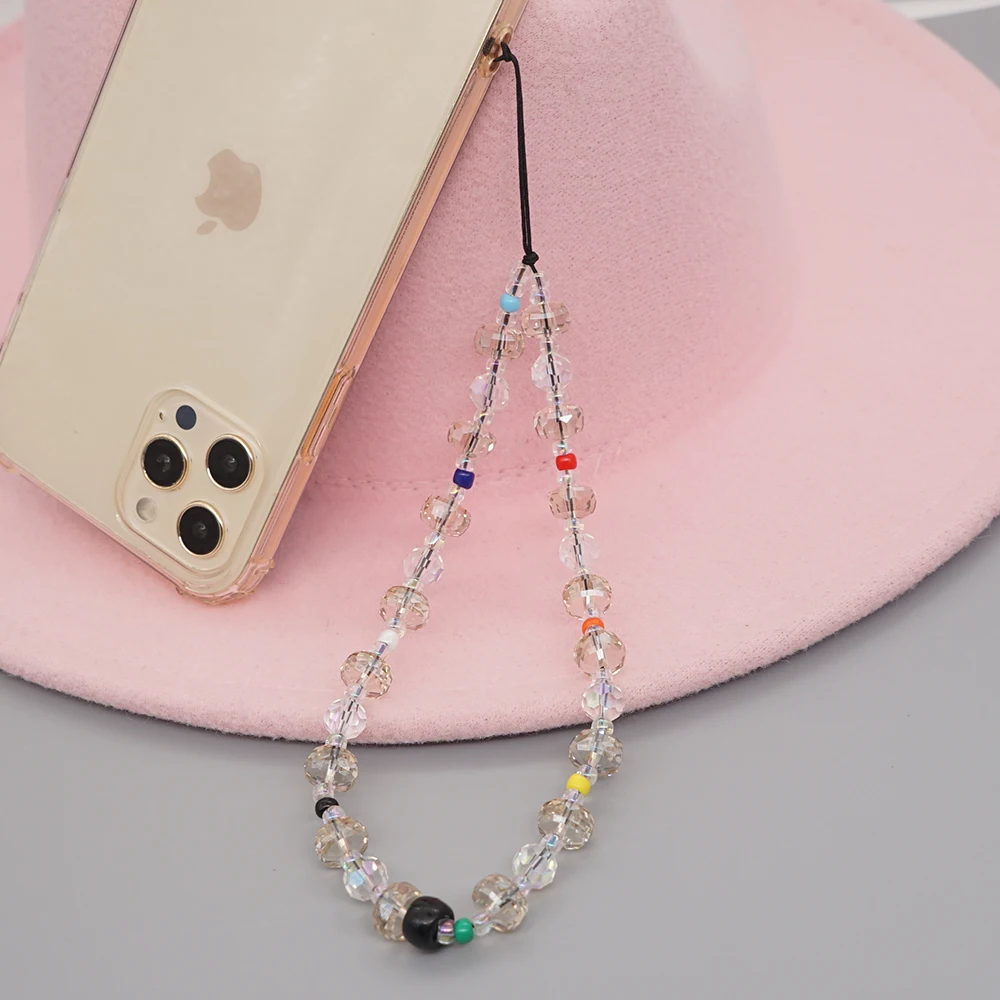 Go2boho Charm Phone Chains Chain Telephone Jewelry 8mm Round Crystal ...