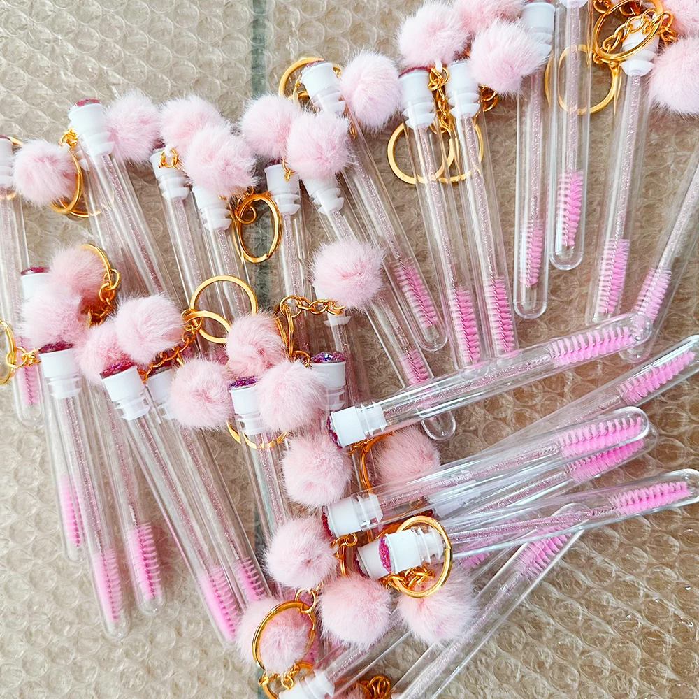 Crystal Rhinestone Eyelashes Brushes Wand Tubes Eyelash Spoolies ...