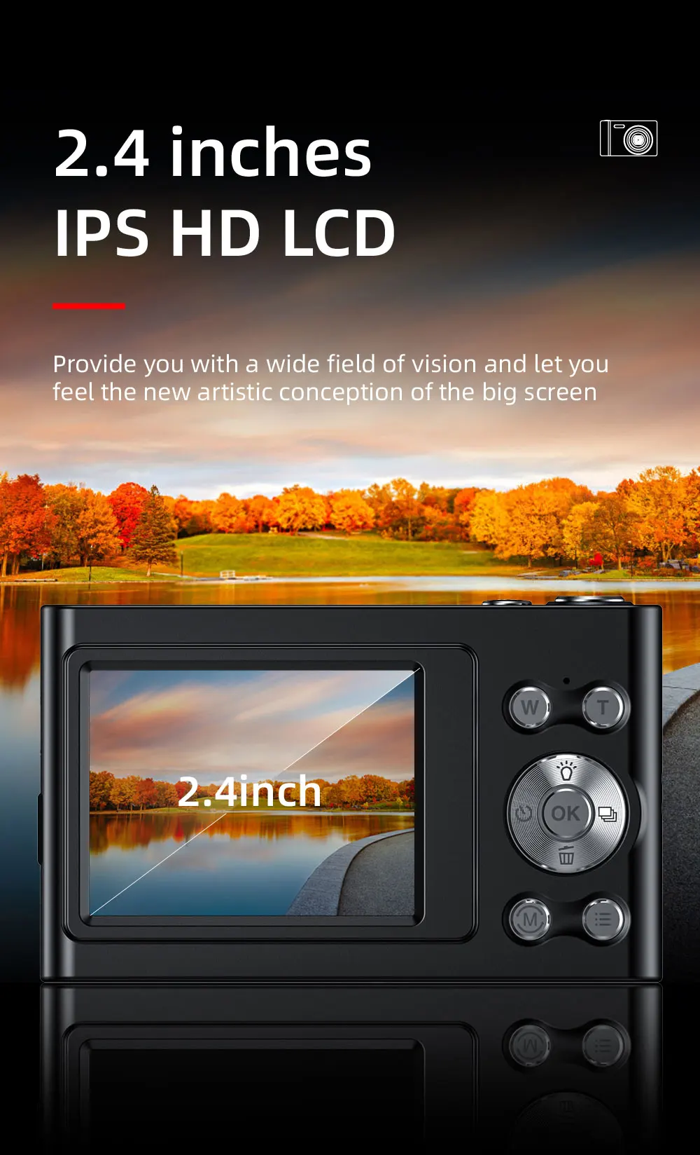 New Arrival Portable Digital Cameras Dslr 2.4 Inch Ips Hd 48mp 4k Vlog ...