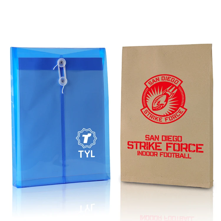 Transparent Plastic Envelope Bag Vertical Storage Hang String Wrap Rope ...