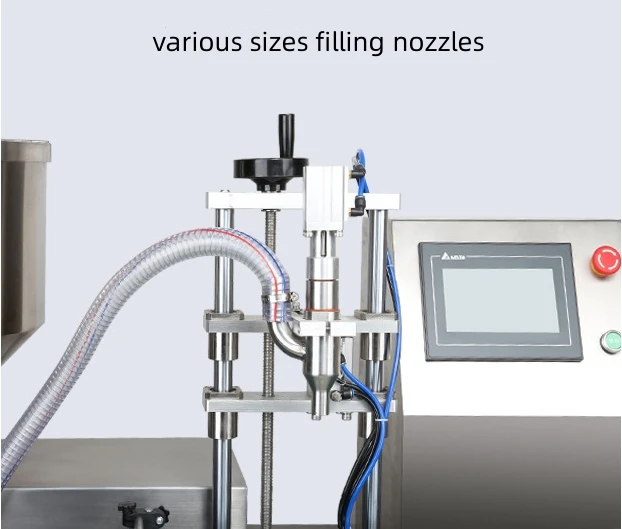 Pneumatic Automatic Piston Dosing Paste Sauce Ketchup Jam Peanut Shea Body Butter Stirrer ...