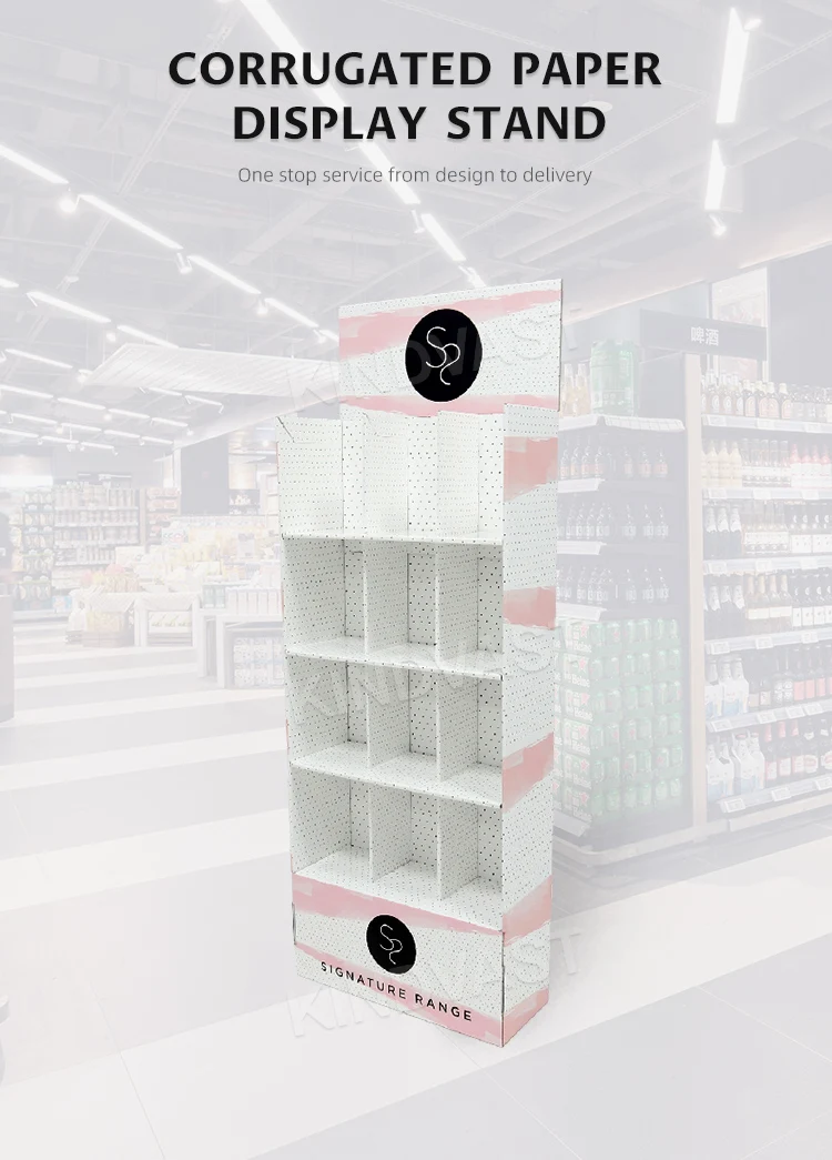 Supermarket Cardboard Products Cosmetics Promotional Display Rack Hair ...