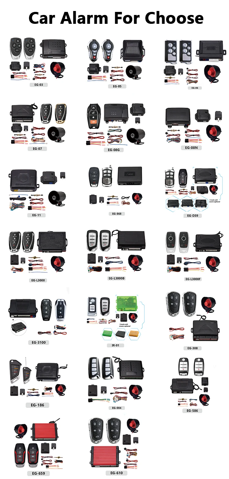 Octopus Car Alarm System One Way Built-in Central Lock Relay Car Alarm ...