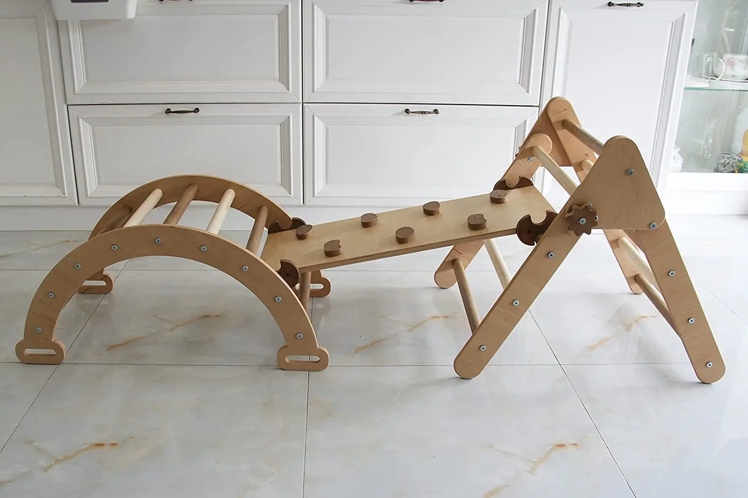 Children Wooden Kids Baby Gym Piklers Triangle Set Triangulo De ...