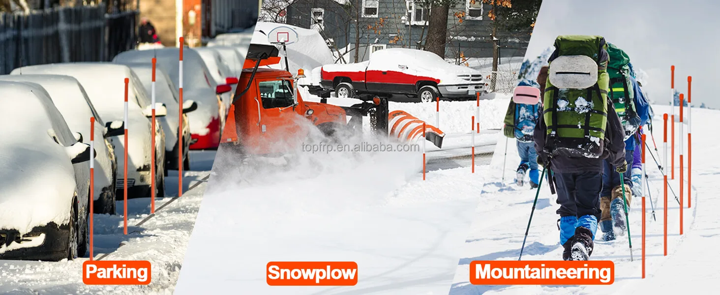 48 Inch FRP Driveway Marking Pole - High Strength & Durability