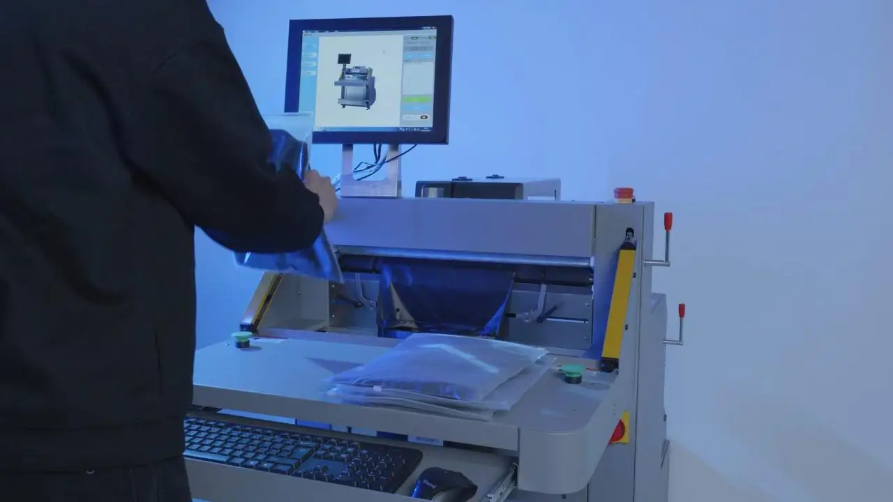 HPRT Tabletop Ecommerce Automatic Poly Bagger Labeling Machine Express Logistics Bag Packing ...