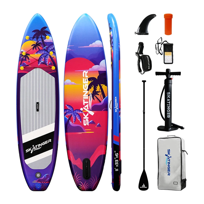 Skatinger Double Layer Stand Up Paddle Surfboard Inflatable Drop Stitch ...
