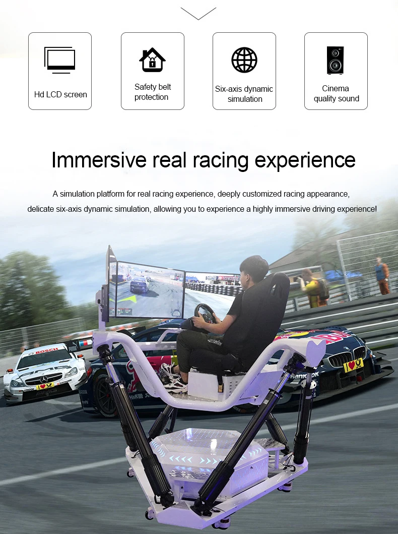 6-axis Racing Simulator - Ultimate Motion Gaming Experience