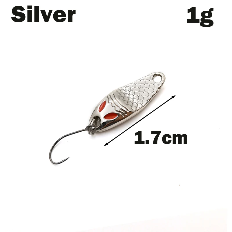 NEW Mini Fishing Lure 1g 2g 3.5g Spoon Metal Lures Spinnerbsit Minnow ...