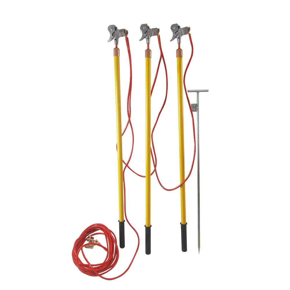 Portable Earthing Equipment High Voltage 36KV Copper Ground Earth Rod ...