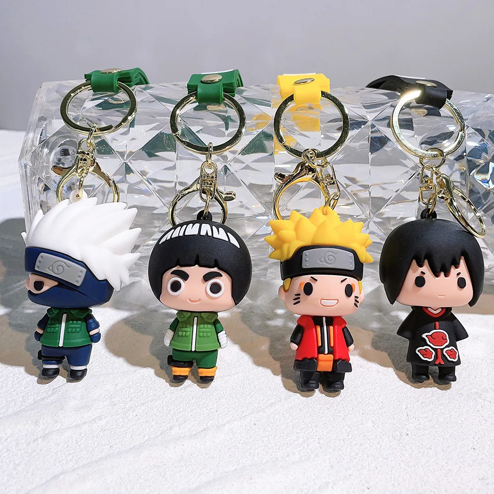 Wholesale 3d 2d Anime Keychain Rubber Cartoon Japan Anime Pendant Key ...