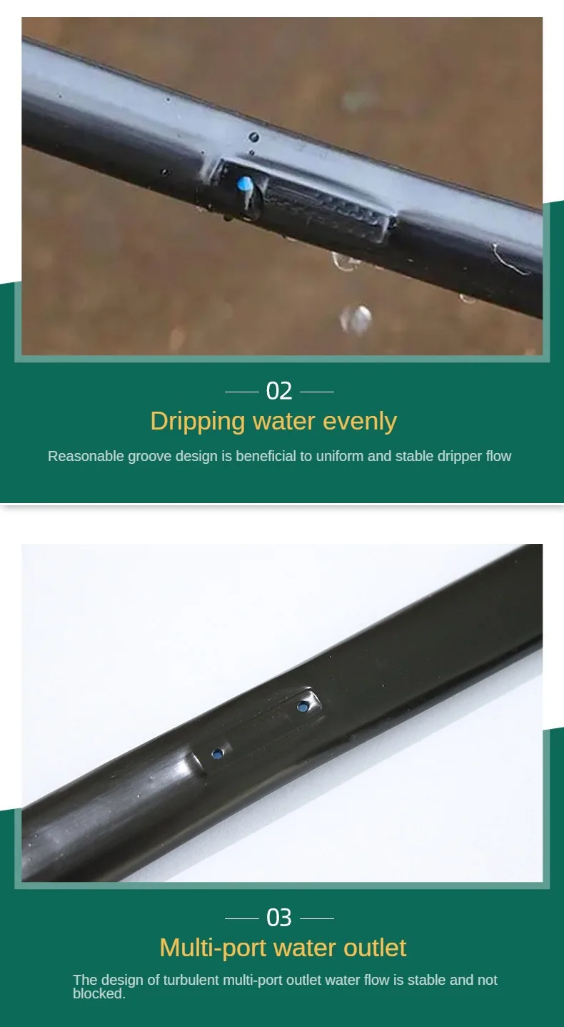 16mm System Flat Dripper Line Farm Drip Kits Irrigation