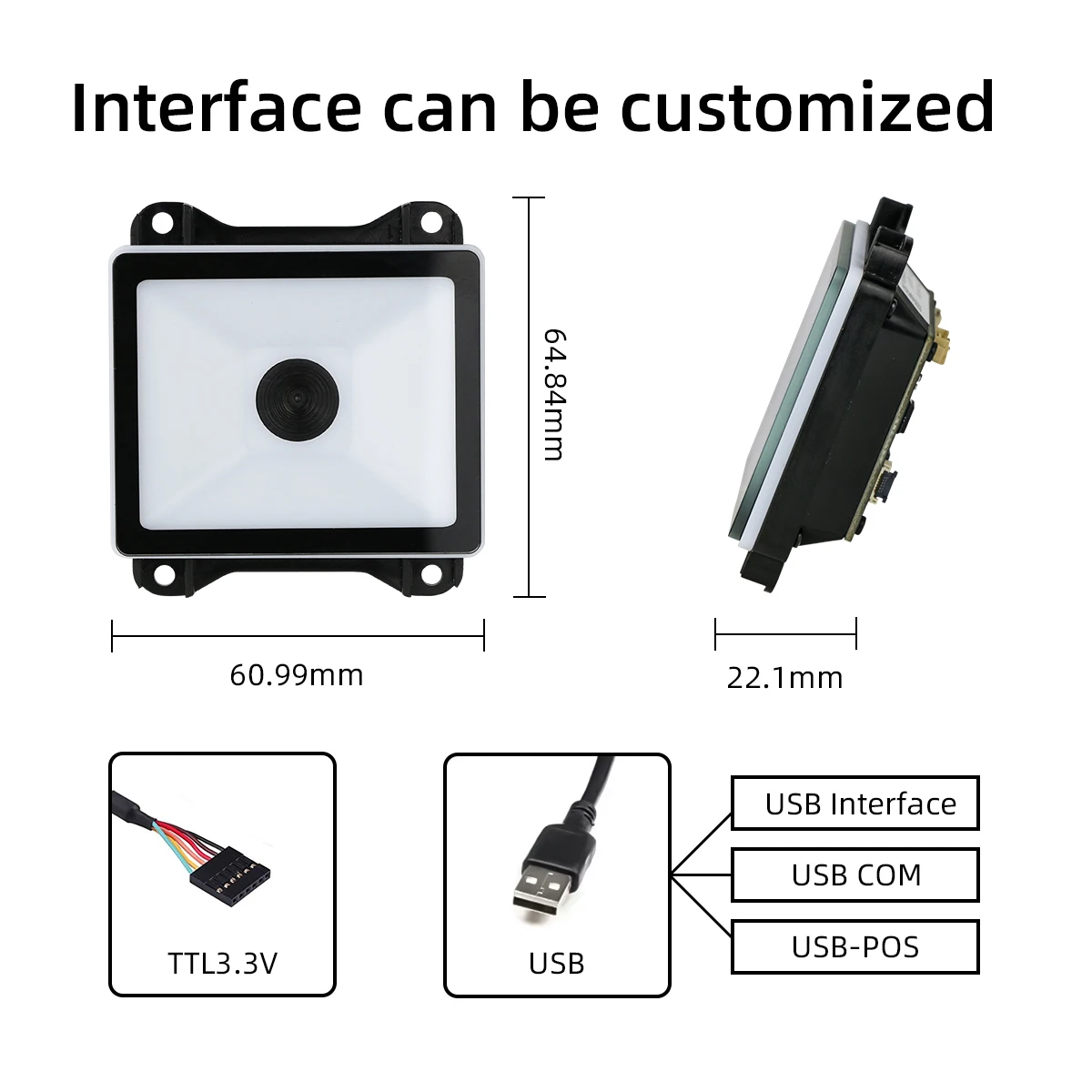 MASUNG Embedded Thermal Printer RS232 USB Interface QR Code Kiosk ...