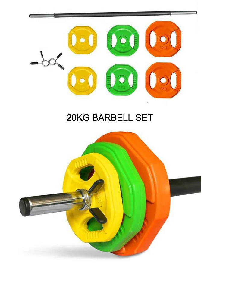 High Quality Custom Universal 20kg Rubber Coated Weights Gym Equipment ...