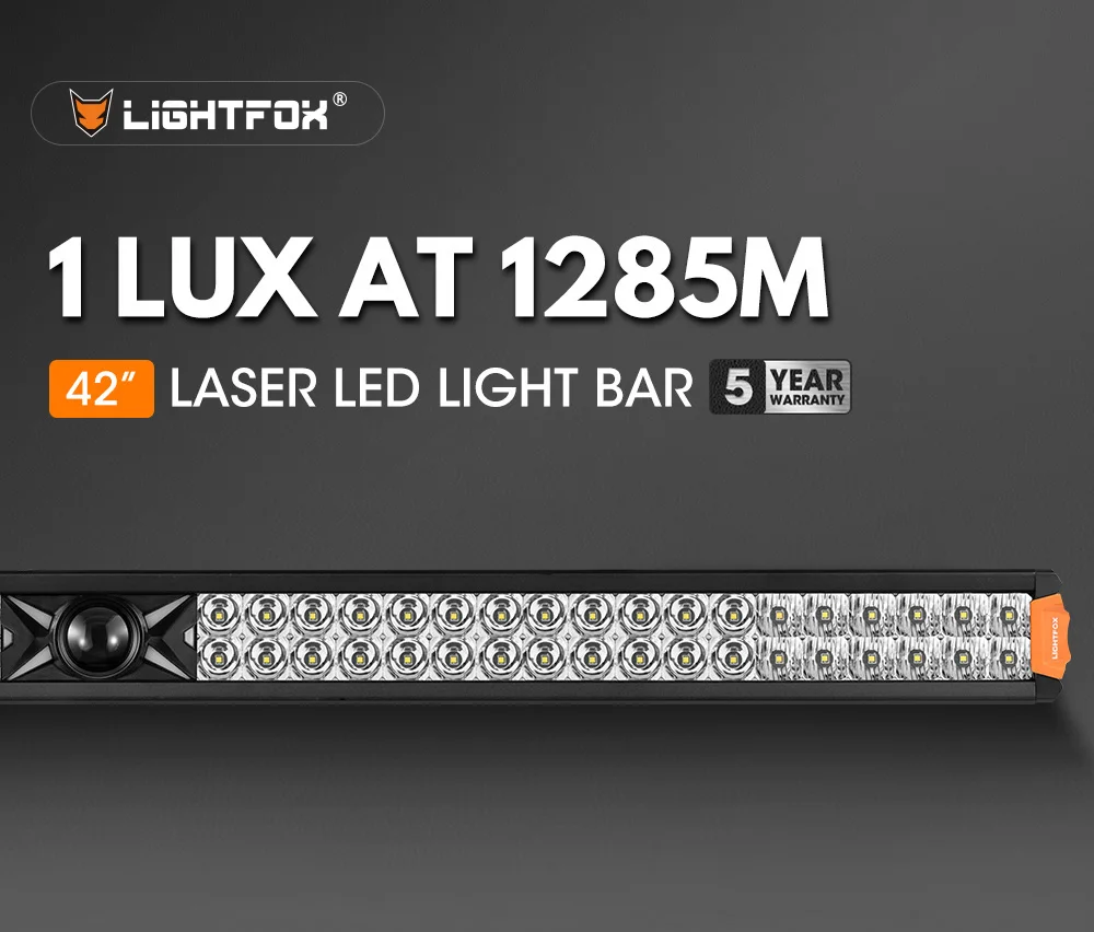 LIGHTFOX 42 Inch 228W Offroad LED Light Bar - Double Row Laser