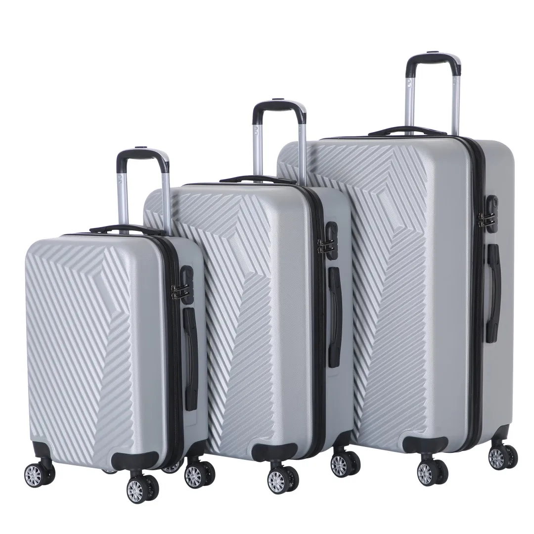 ABS Colorful Carry on Luggage 3 PCS Set - Travel Smart
