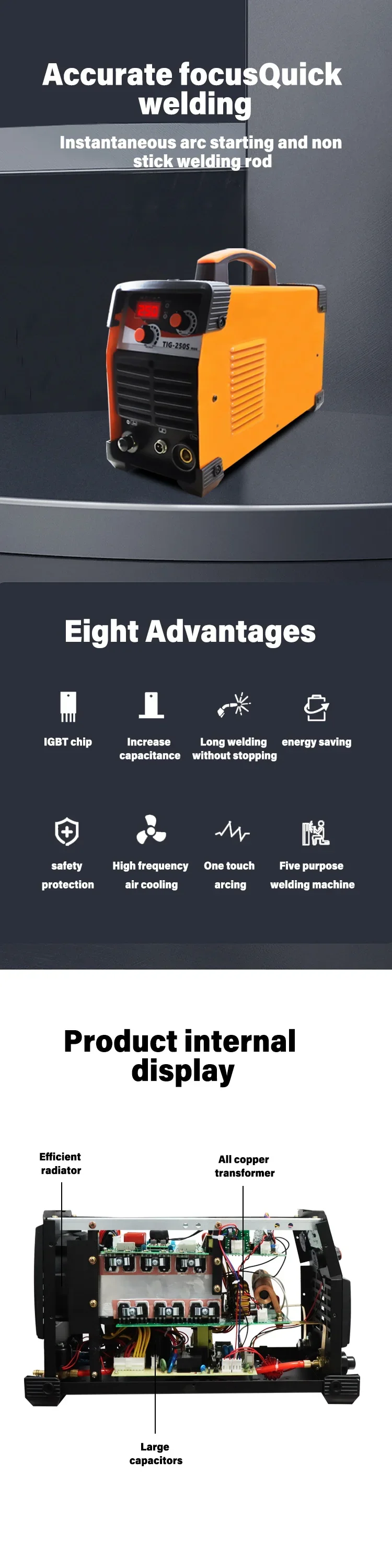 German Technology WS-250 TIG Welding Machine 220V