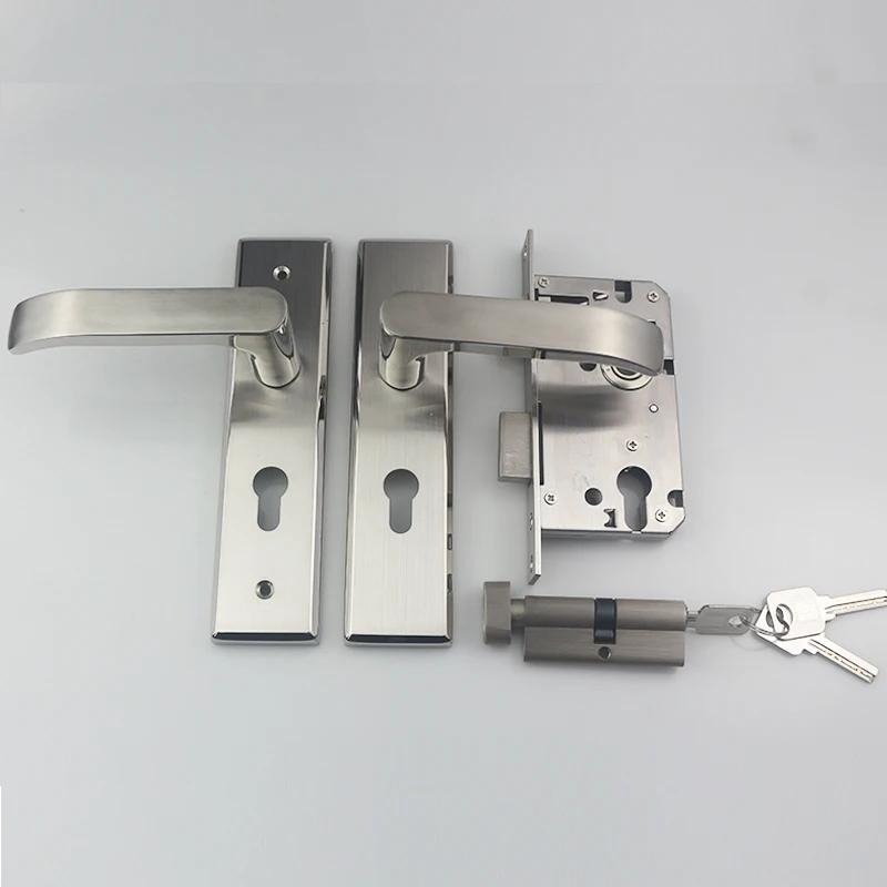 200 mm long plate Stainless steel 304 door lock interior door handle ...