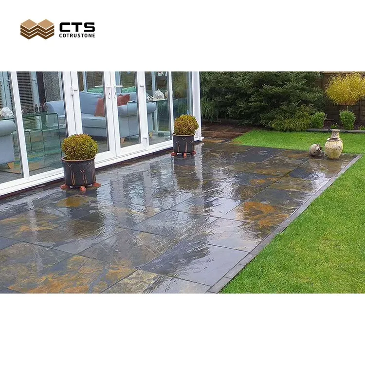 Alibaba.com: 4x4 8x8 outdoor flat light color hone slate floor tile ...