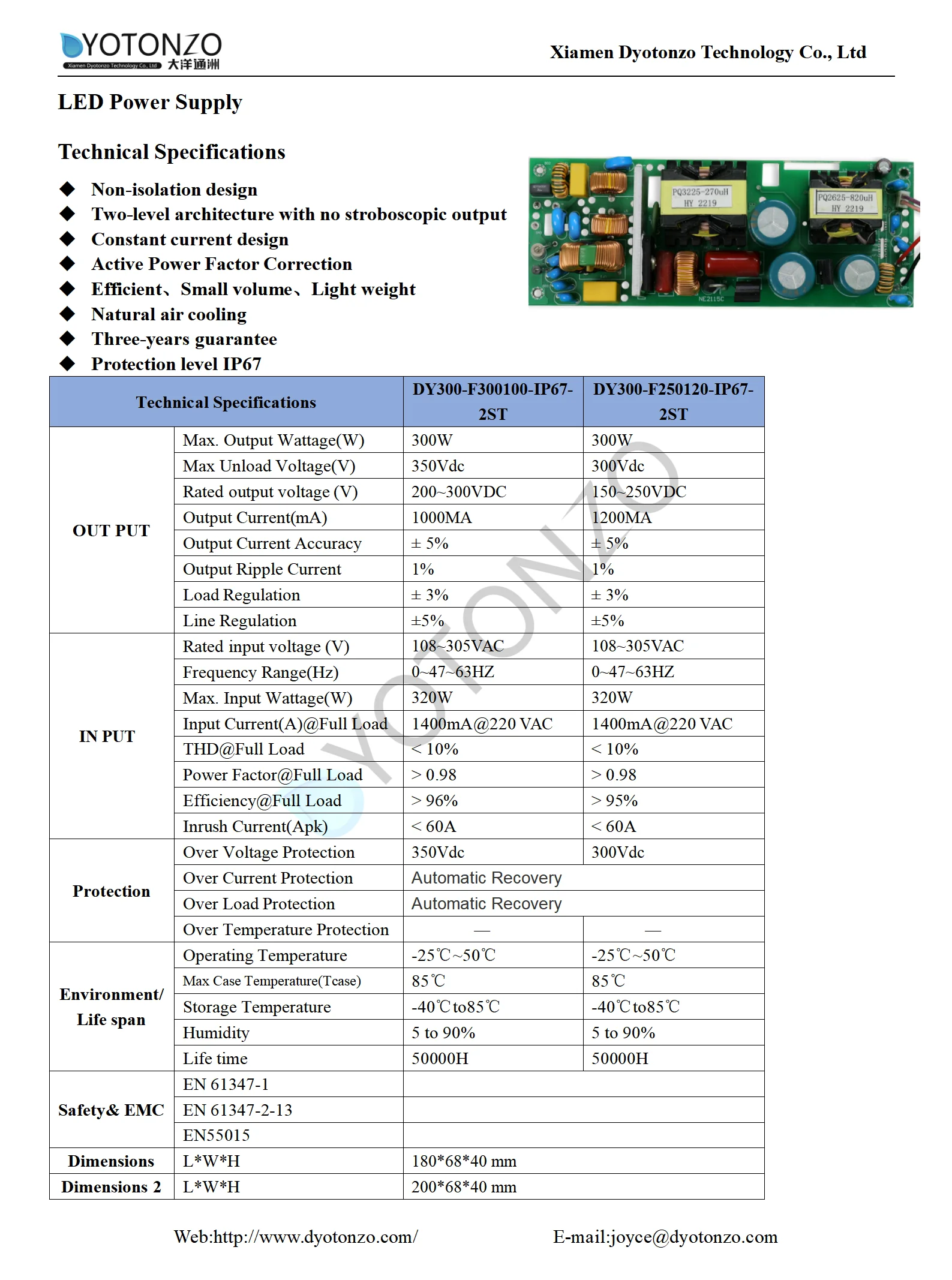 250v 1200ma Waterproof Non Isolated Led Driver 300w Ip67 Low Output ...