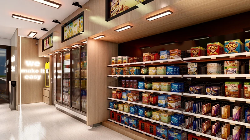 Customized Container Unmanned Supermarket Vending Machine For Foods And ...