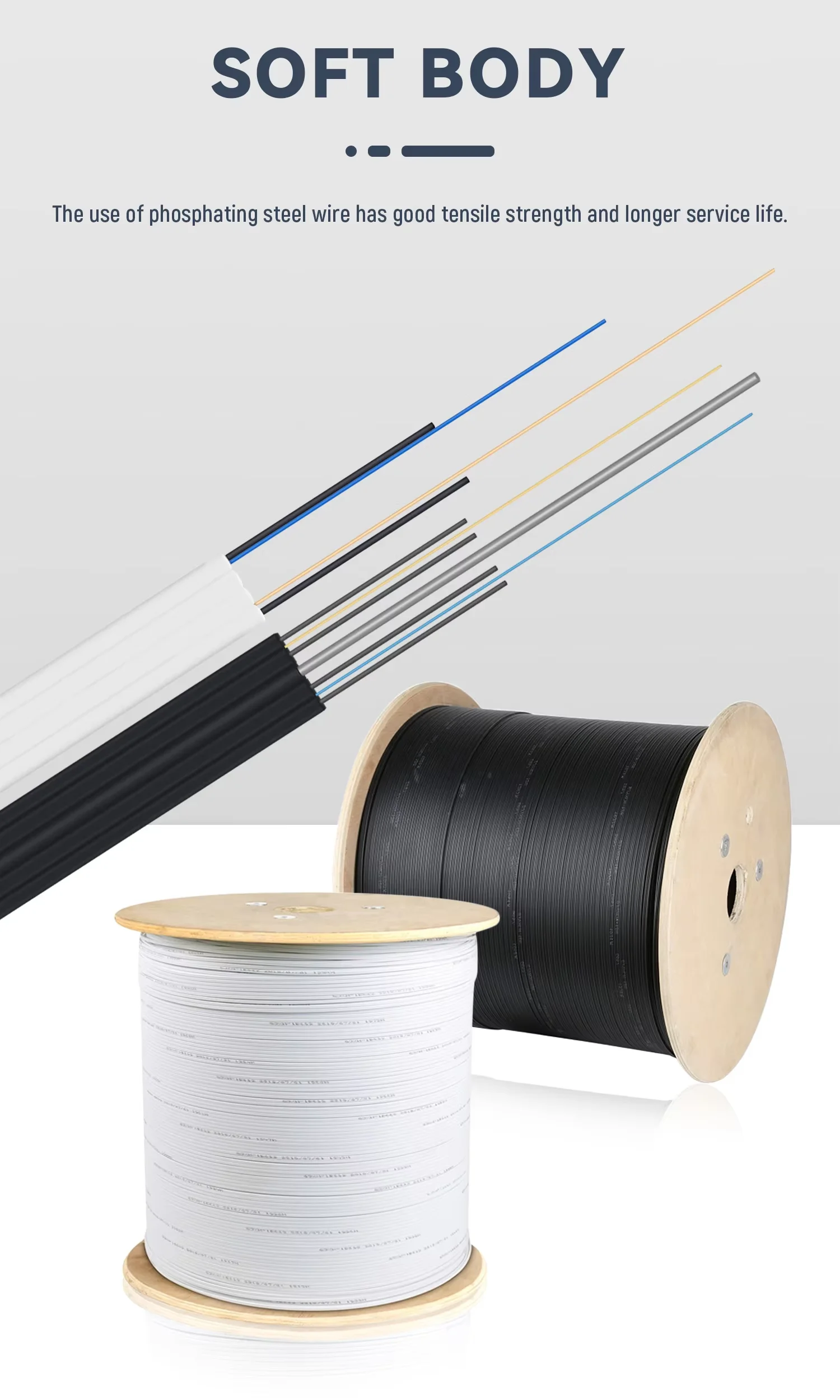 GJYXCH-1B6A1/A2 1F 2F 4F LSZH PVC Jacket FTTH Drop Cable with Steel ...