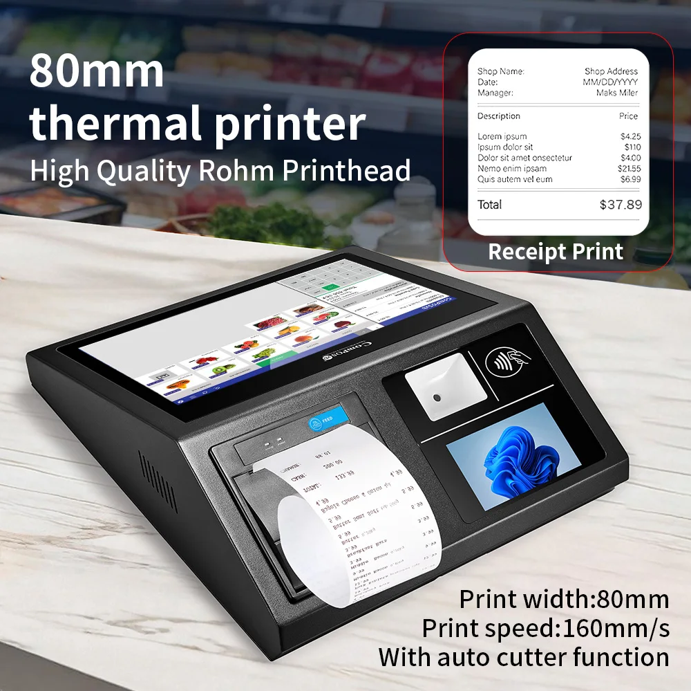 Windows 10 Restaurant Retail Billing Printer Touch Pos Cashier Machine ...