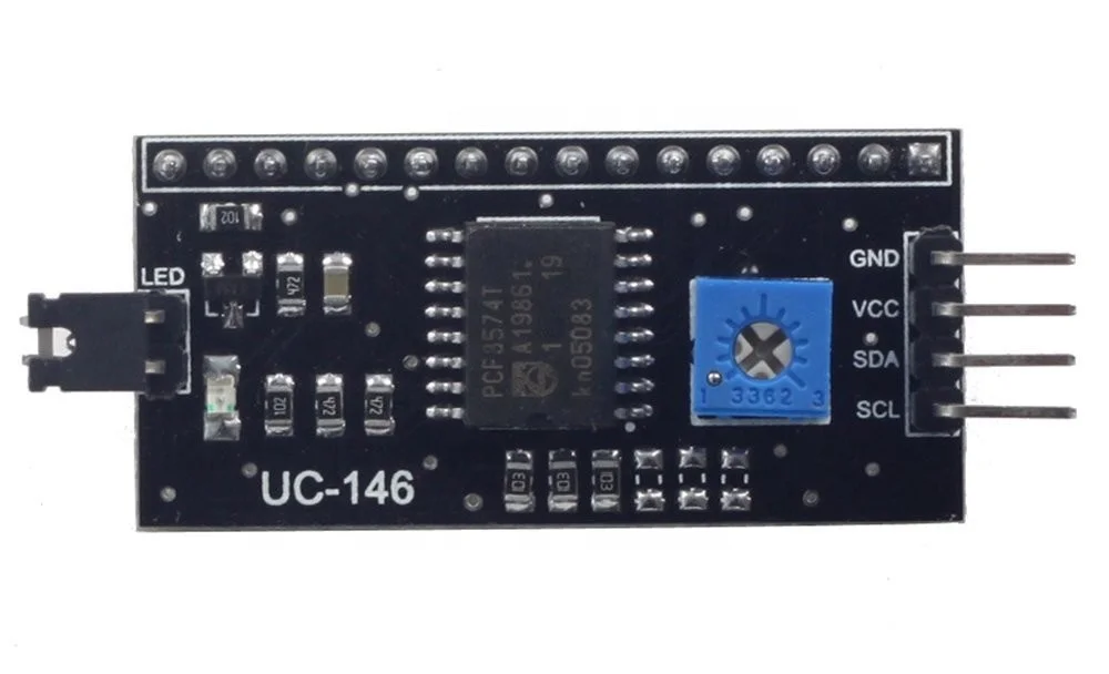 Lcd1602 Iic/i2c Blue Screen With Backlight Lcd Display Screen 16*2 Iic/i2c Monitor 1602a-5v ...