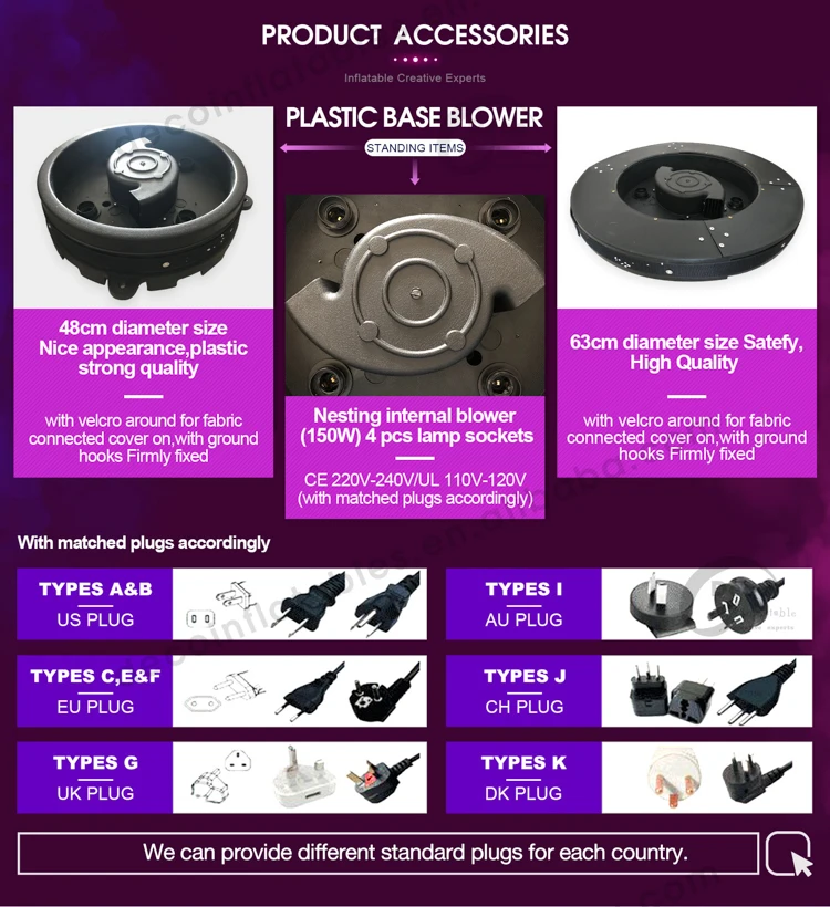 White lettered inflatable lamp posts with led lights for advertising ...