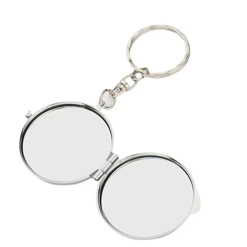 Wholesales Sublimation Blank Metal Pocket Compact Mirror Keychain DIY ...