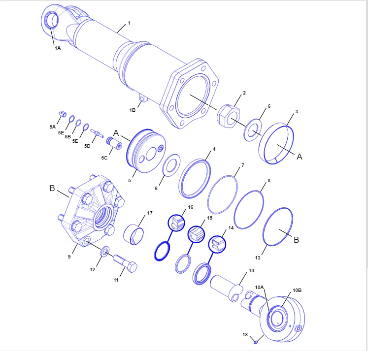 Mmt D9r D9t 109-8833 1098833 Left Hydraulic Tilt Cylinder For Track ...