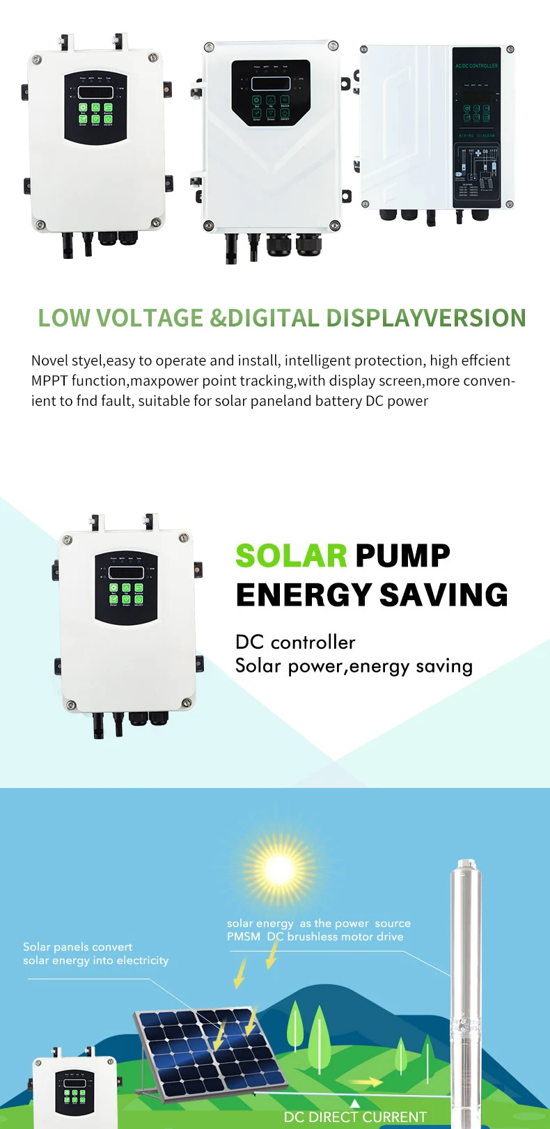 Complete Set Dc 1500w Solar Water Pump For Agriculture System - Buy Farm Irrigation Water Pump ...